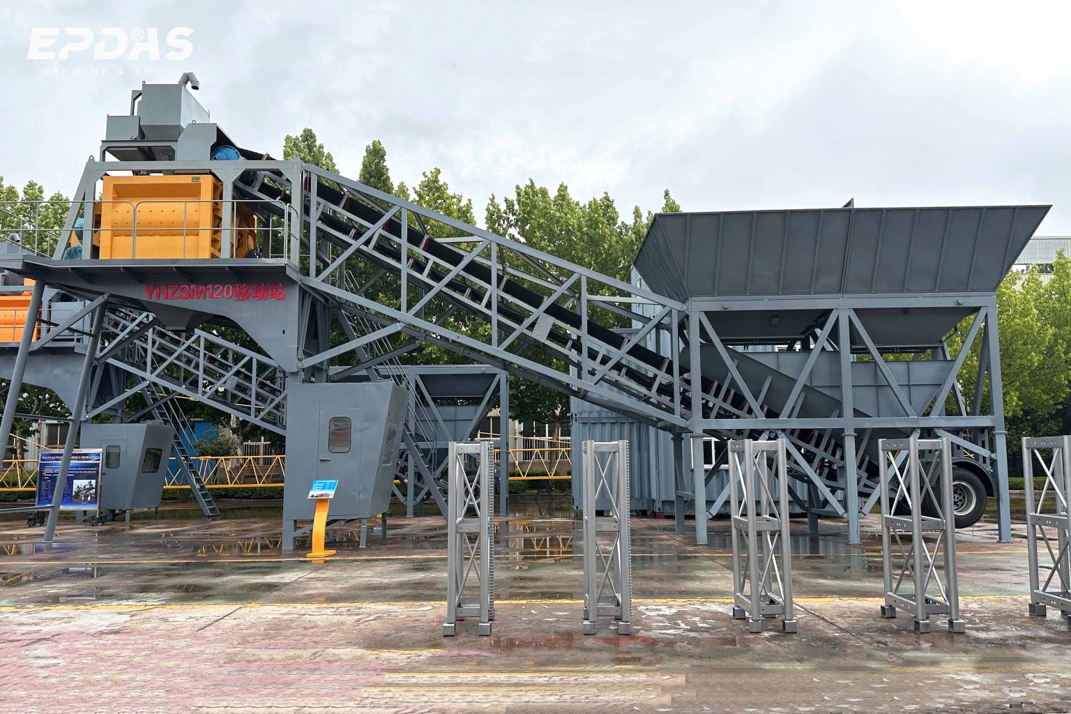 EP Portable Concrete Batching Plant Put Into Use At Morocco ...